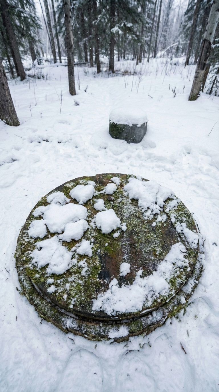 Hidden Underground Shelter Beneath a Wooden Forest Hatch in Alaska ...