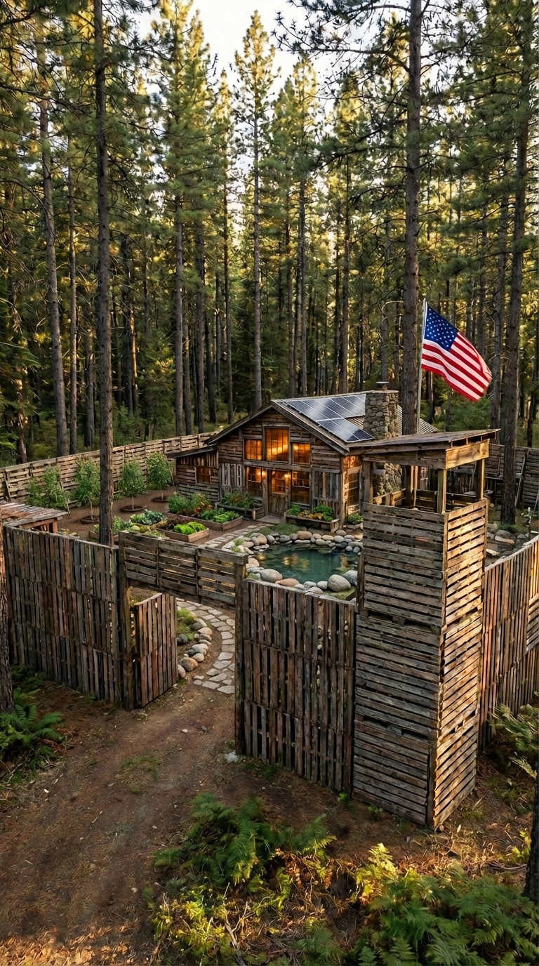 Pallet-Built Forest Homestead: A Sustainable Cabin Crafted from ...